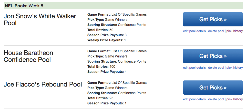 NFL Week 6 Picks: Four Games Of Interest For Pick'em Pools Notes from ...